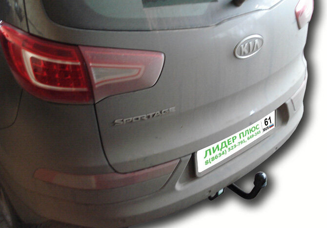 Фаркоп Лидер-Плюс для KIA SPORTAGE (SL) 2010-2016 / HYUNDAI IX 35 (LM) 2010-2015 с электрикой (Smart) и сертифкатом в комплекте арт.(K112-A)