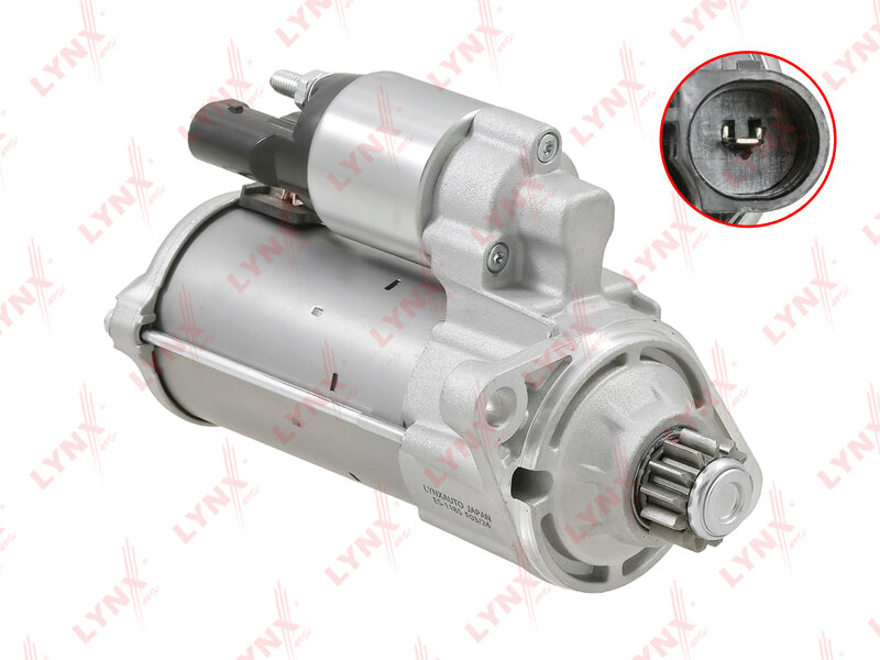 Стартер LYNXauto ES-1185. Для AUDI Ауди A3 8V 2.0, S3, RS3 12-21/Q3 8U/F3 1.4, 2.0, RS, 40 TFSI 11>/TT FV 1.8-2.5 14>, SKODA Шкода Karoq(Карог) 1.5 17>/Kodiaq 1.4-2.0 16>/Octavia(Октавия) 5E 1.5, 2.0 12-20/Superb(СуперБ) 2.0 15>, VW Фольксваген Arteon 1.5