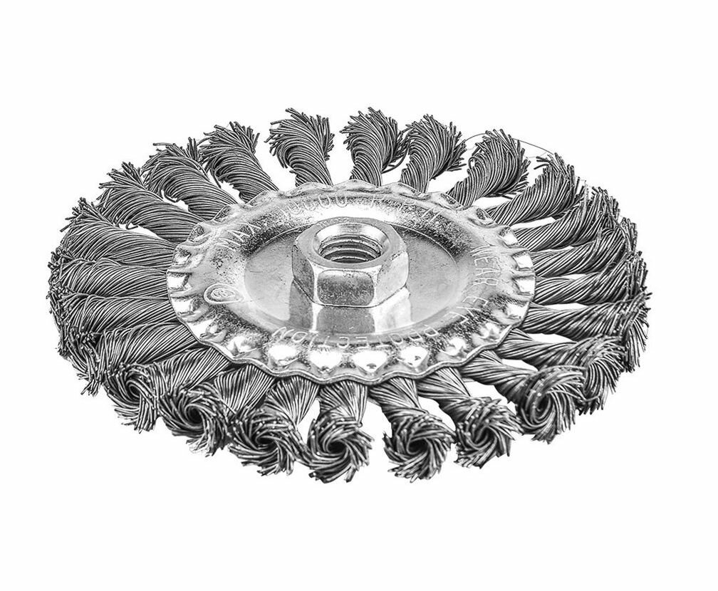 Щетка витая дисковая P.I.T. 125x0,5мм M14 (APLS12-S125)