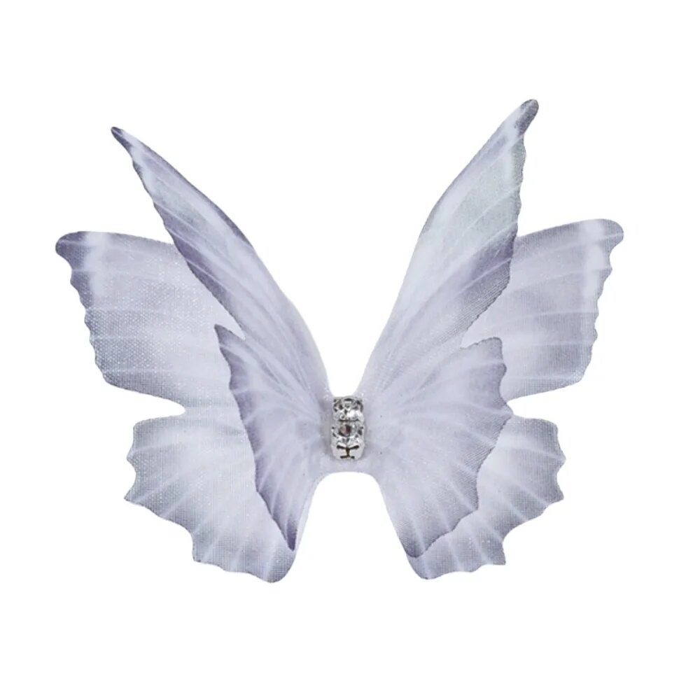 50 шт, градиент цвета, ткань из органзы, аппликации в виде бабочки, 3D 5 см, сказочная шифоновая бабочка, сделай сам, двухслойная ручная работа