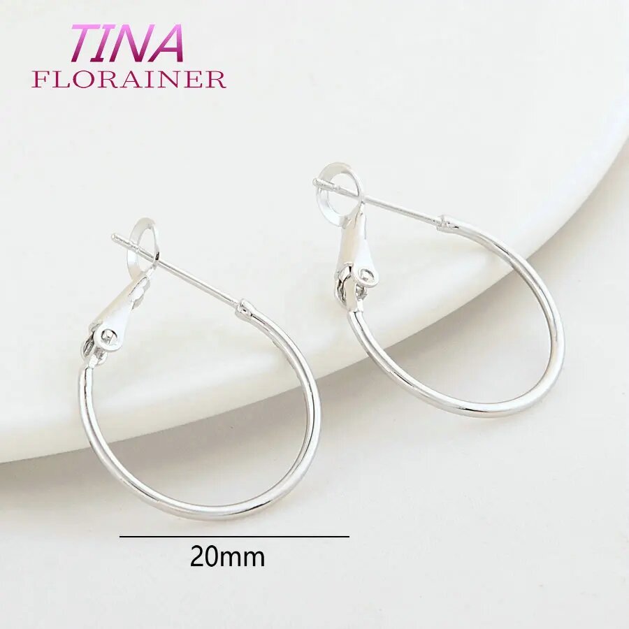 Серьги-кольца Florainer Tina, Style 2 Platinum