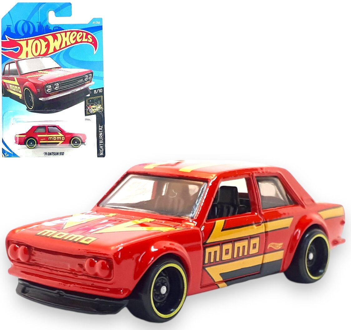 Машинка Hot Wheels DATSUN 510, коллекционная, метал/пластик, 1/64 длина 7 см YZ