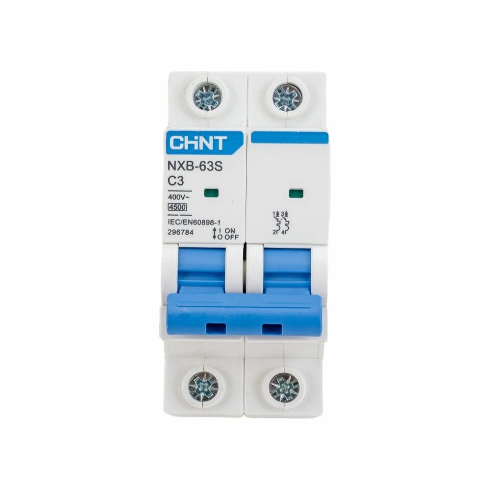 Выключатель автоматический модульный 2п C 3А 4.5кА NXB-63S (R) CHINT 296784