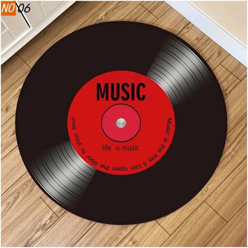 Классический музыкальный виниловый круглый ковер для гостиной, мягкий ковер, нескользящий коврик для стула, домашний декор, детская комната, 1, 80