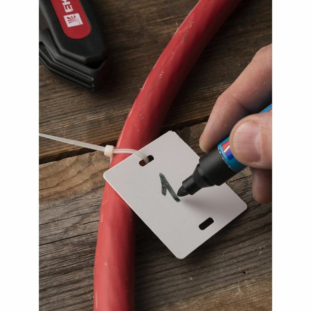 Бирка кабельная маркировочная У-134 (большой квадрат) (уп.100шт) EKF mt-134-bs