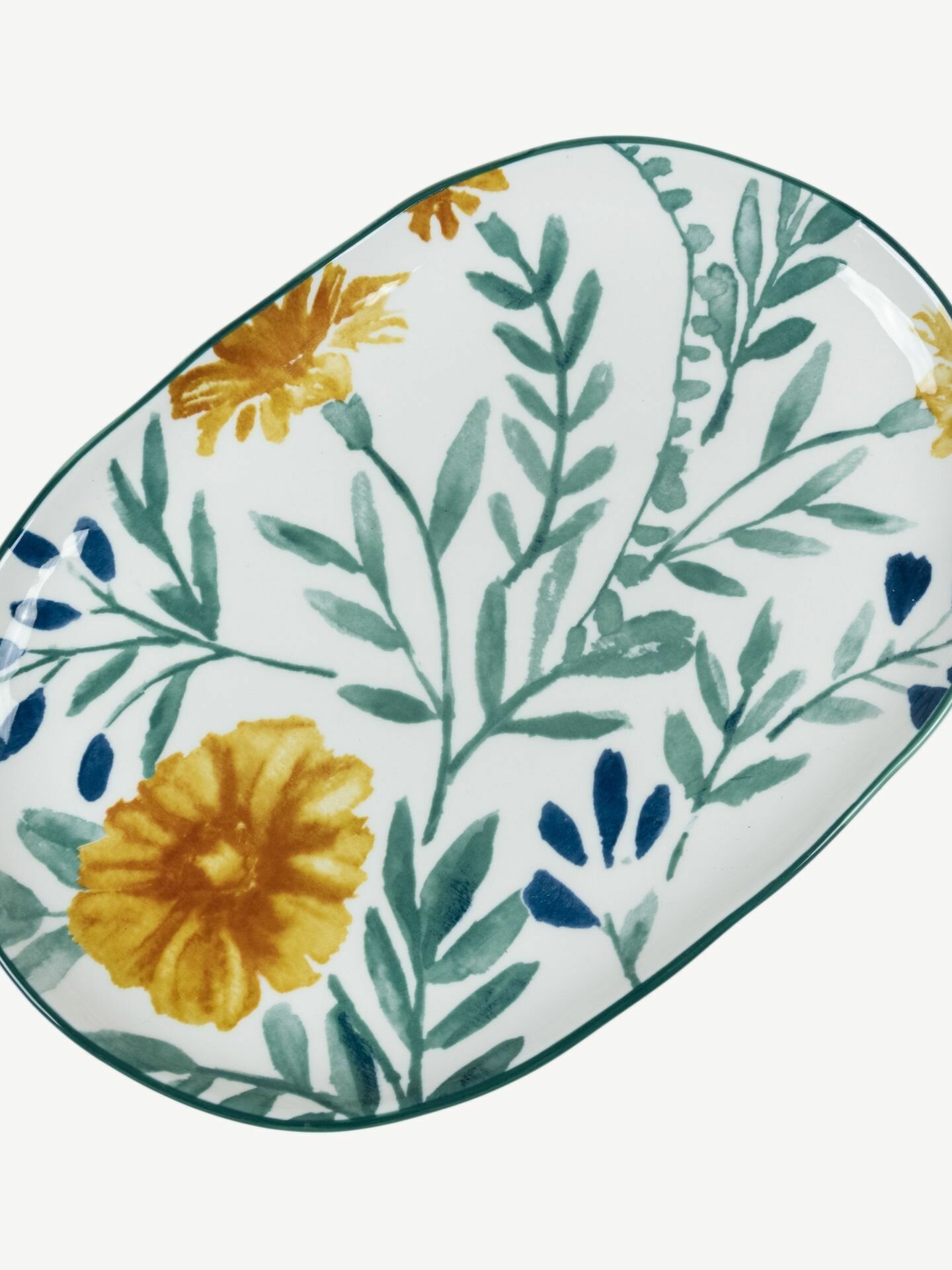 Блюдо сервировочное "Луга", с неровным краем, 26 см, Дымов Керамика