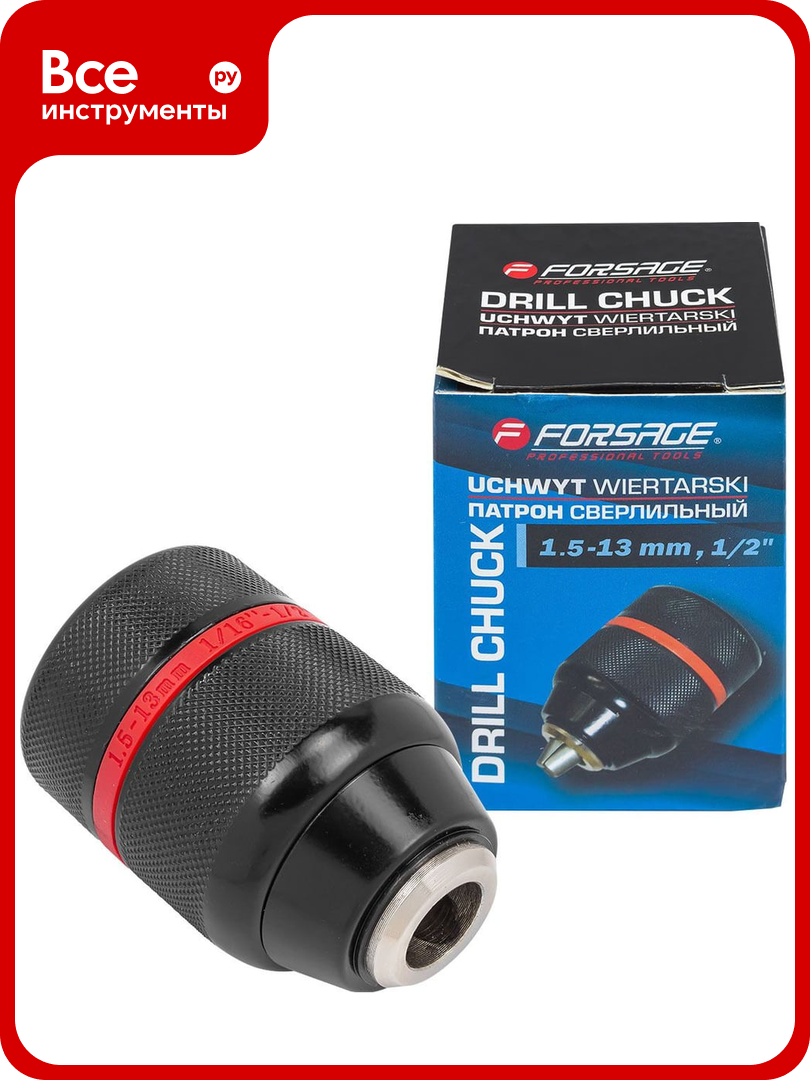 Патрон цанговый для дрели Forsage 2-13мм, 1/2" F-G00521(61411), шуруповерта от бренда