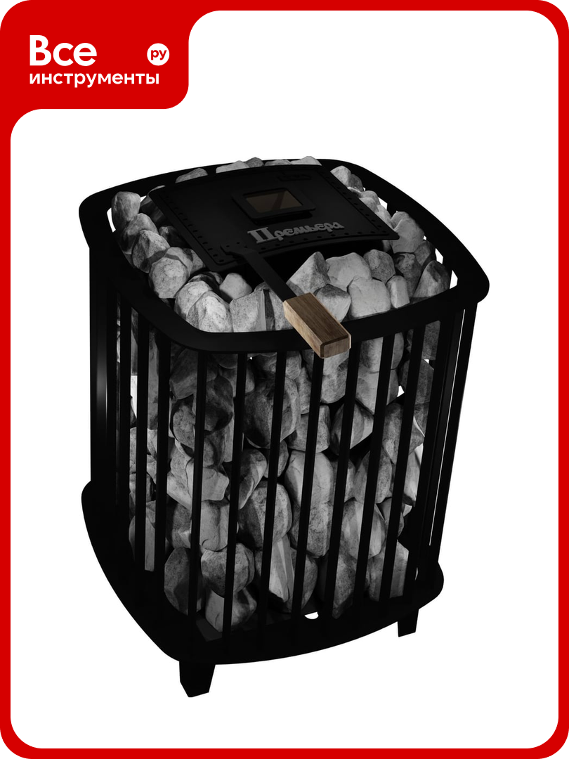 Электрокаменка VVD ЭНУ Премьера Руса 12 кВт, с закрытой каменкой 7314