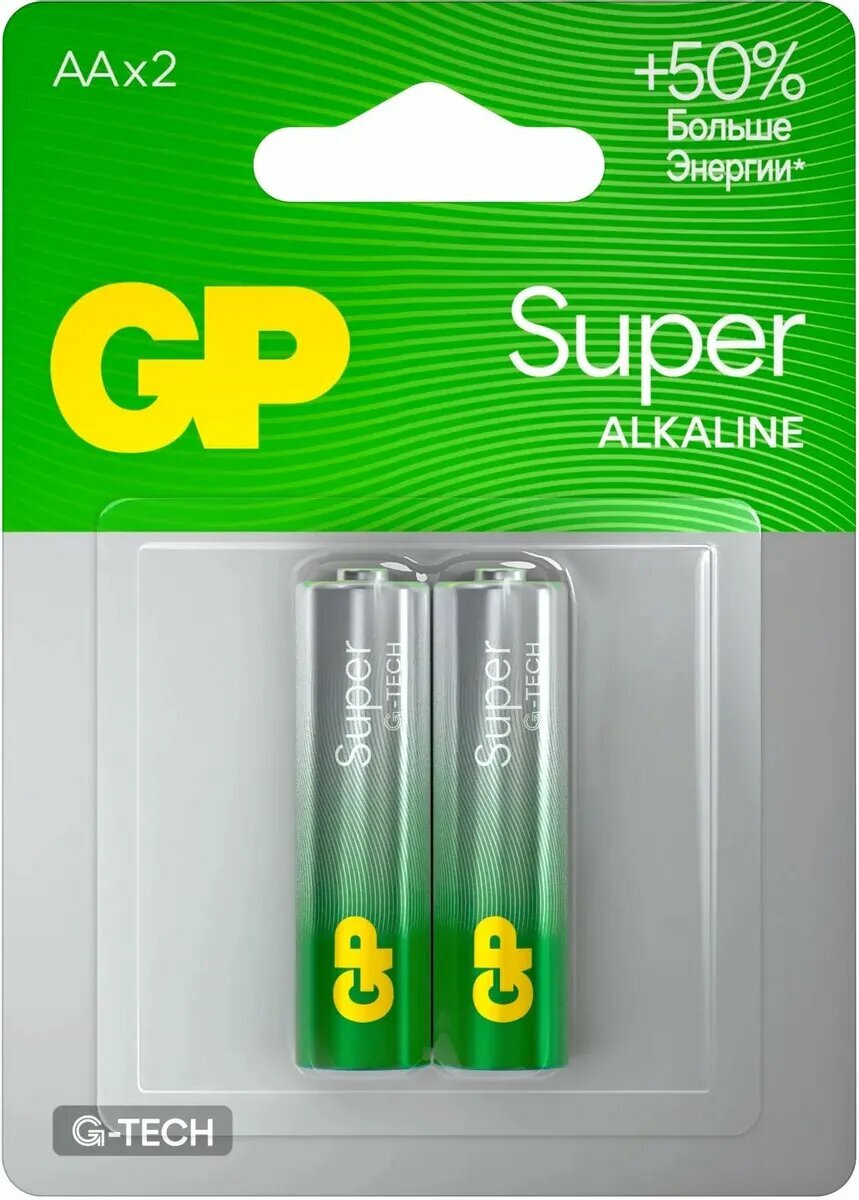 Батарея GP Ultra Alkaline 15AUA21-2CRSBC2 AA (2шт)