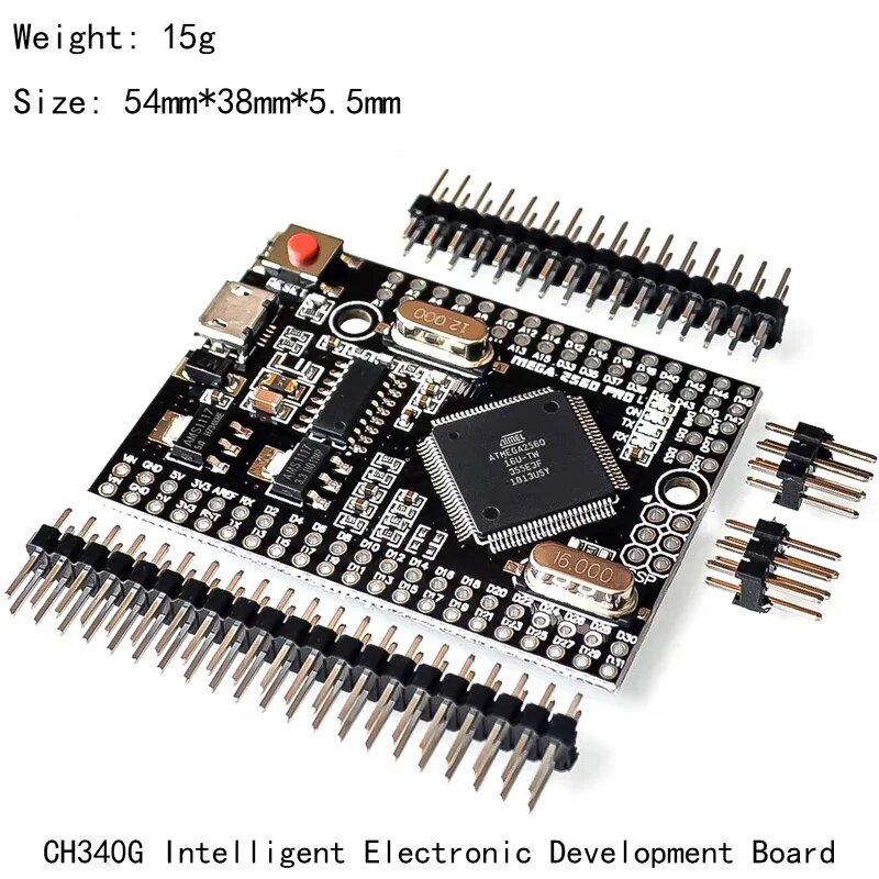 Mega2560 Pro ATmega2560-16AU USB CH340G Интеллектуальная электронная макетная плата, (MICRO connector)
