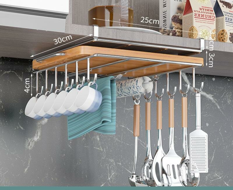 Держатель подвесной для кухонных принадлежностей, металлический, универсальный