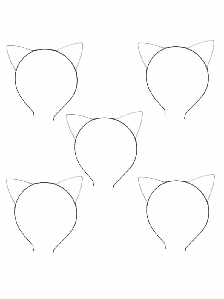 DIY комплект металлических заготовок для кошачьих ушек - 5 штук