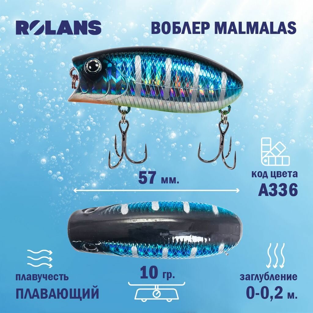 Воблер Rolans Malmalas 57 F (Длина (мм) 57; Вес (гр.) 10 / A336)