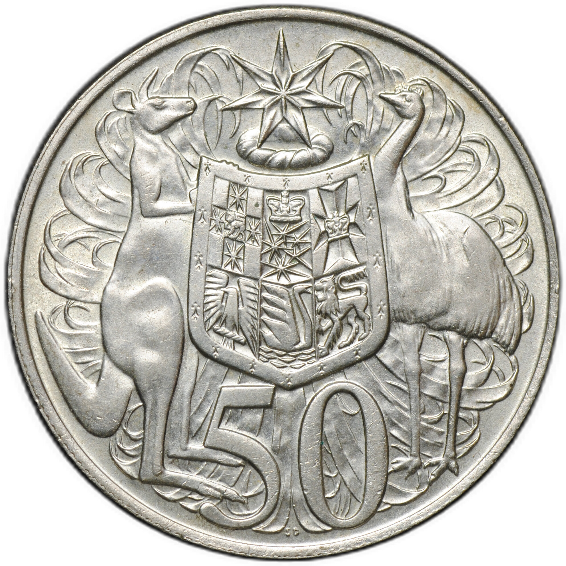 Монета 50 центов 1966 Австралия