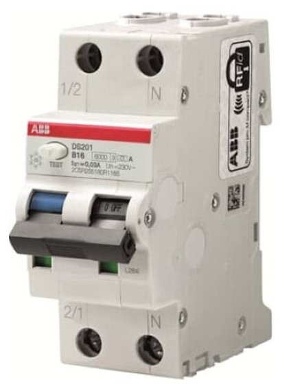 Дифференциальный автомат Abb 25А 30мА DS201 C25 AC30, 2CSR255080R1254