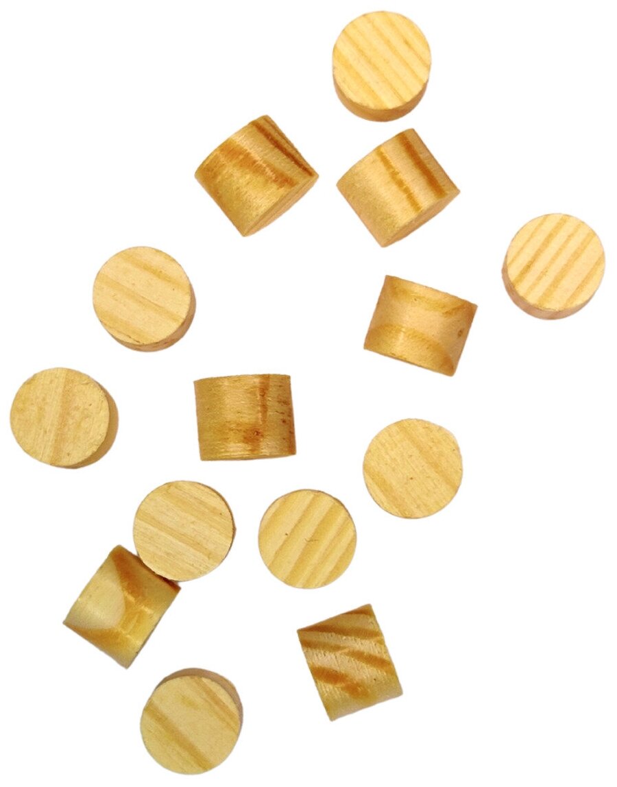 Пробка деревянная на отверстие, D 8 мм, сосна (100 шт/уп).