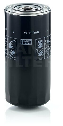 Фильтр масляный MANN-FILTER арт. W1170