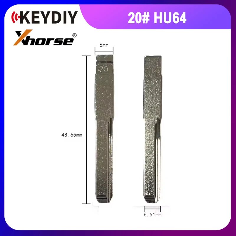 10 шт./лот, лезвие для автомобильного ключа HU64 KD, заготовка для ключа 20 # Для Mercedes Benz Sprinter SLK ML C E W204 для KEYDIY Xhorse Remote