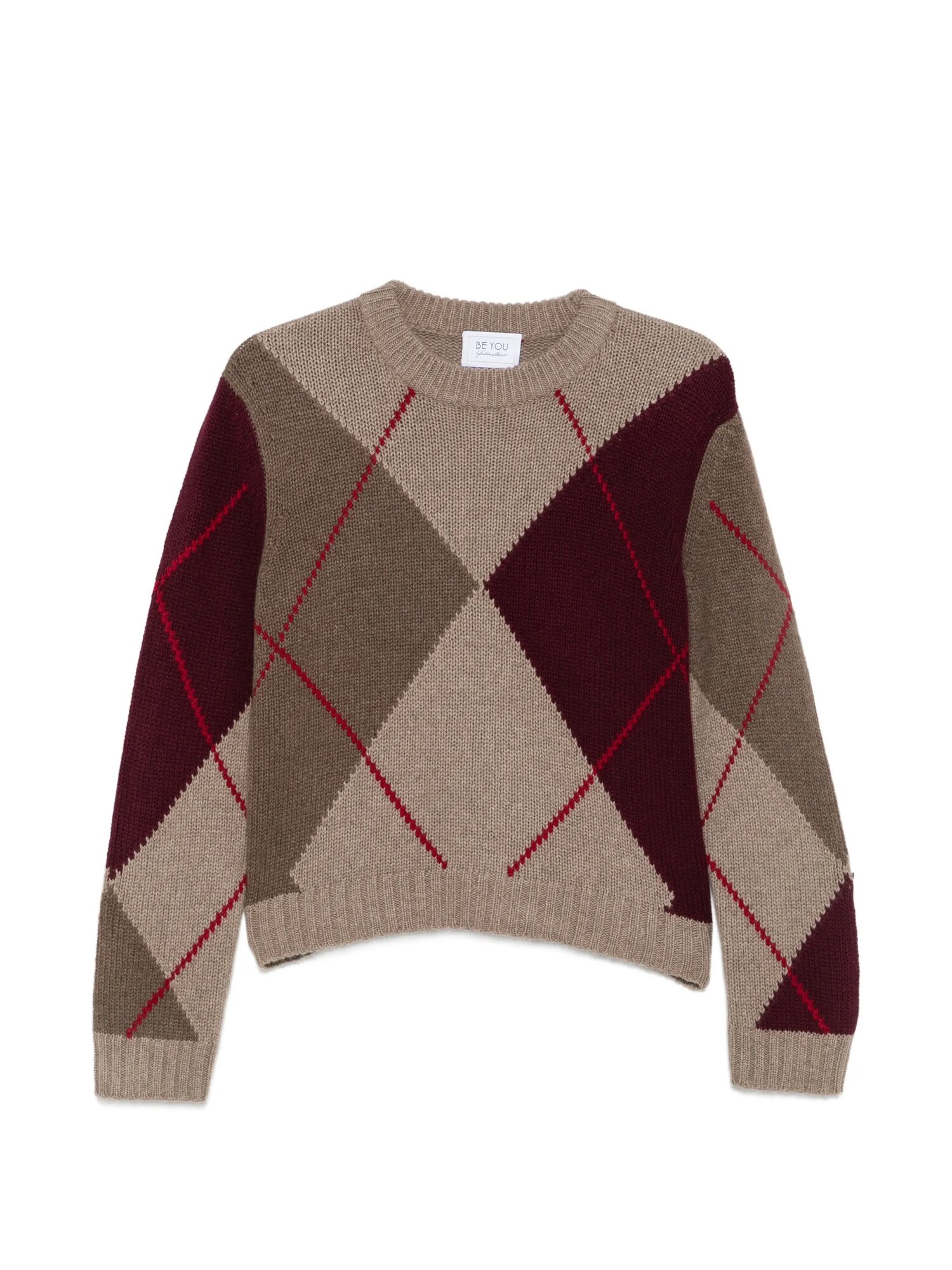 Свитер BE YOU Argyle-pattern sweater