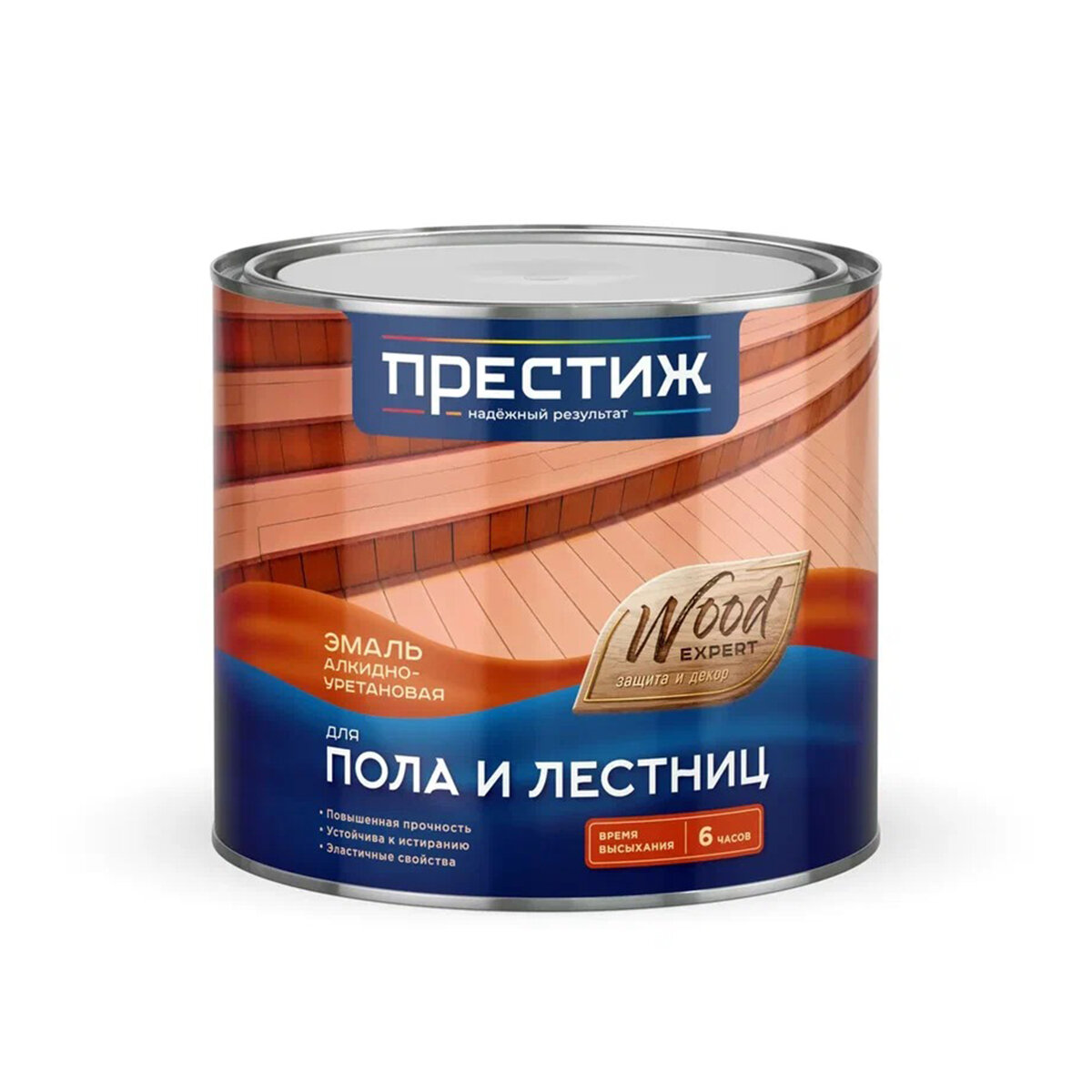 Эмаль Престиж для пола, алкидно-уретановая, быстросохнущая, золотисто-коричневая, 1,9 кг
