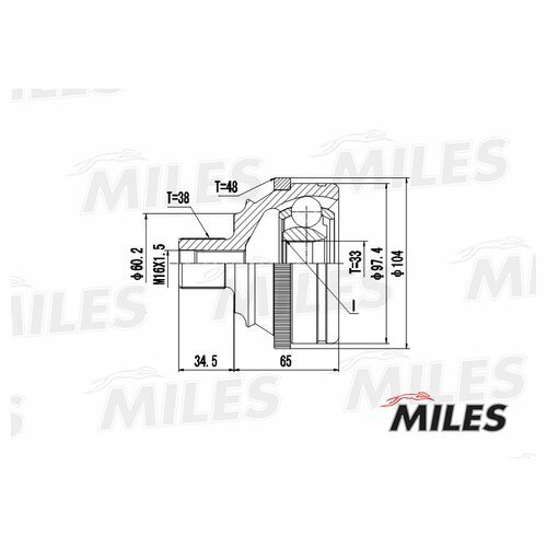 ШРУС MILES GA20527 для VW Transporter IV