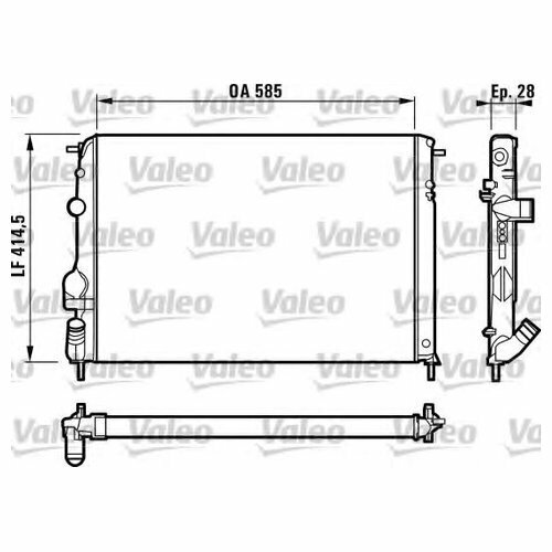 Основной радиатор (двигателя) Valeo 732866 для Renault Logan I, Megane I, Scenic I
