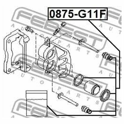 Ремкомплект тормозного суппорта Febest 0875g11f для Subaru Forester, Impreza, Legacy II, III