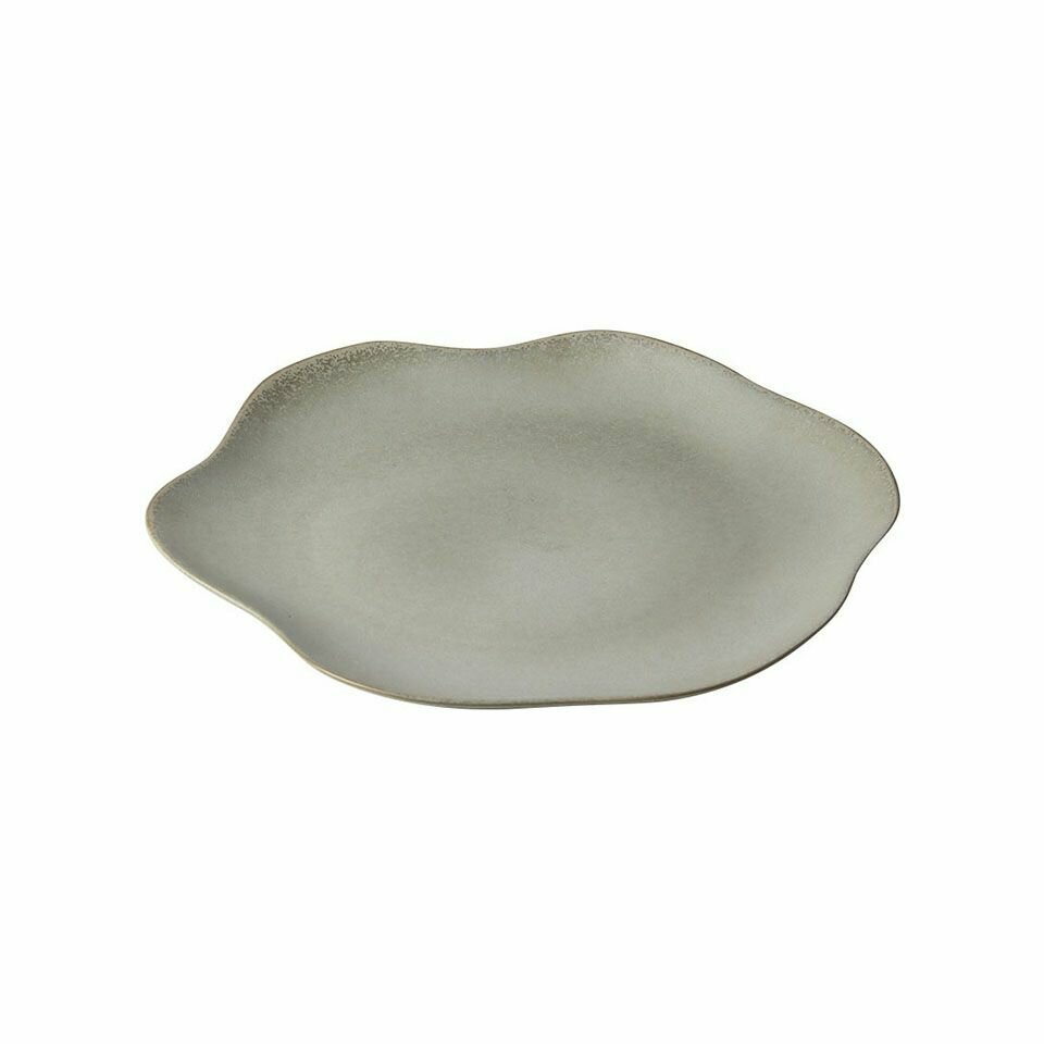 Тарелка ROOMERS TABLEWARE Shell, 28 см, каменная керамика, цвет серый (L9003-648U)