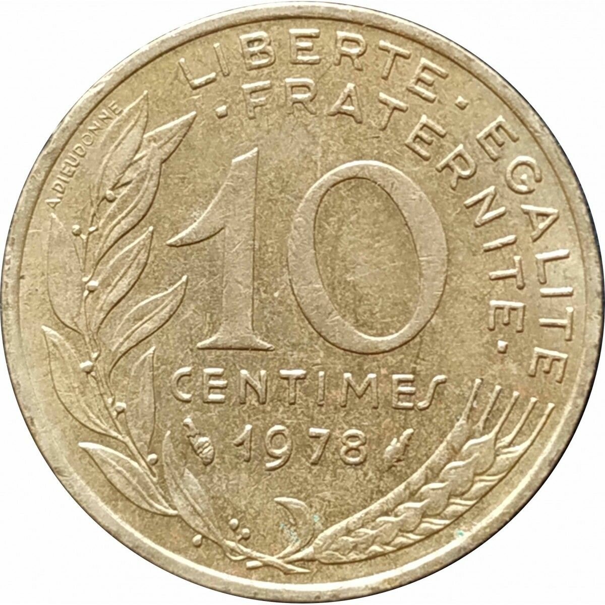 10 сантимов 1978 Франция из оборота
