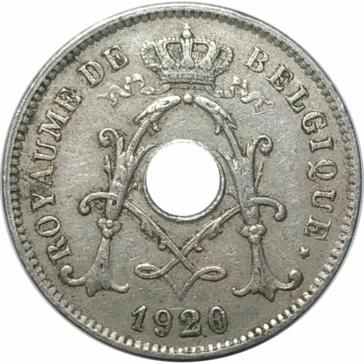 10 сантимов 1920 Бельгия из оборота