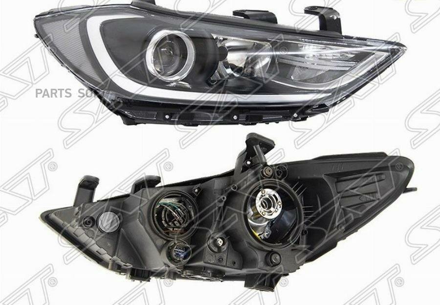 Фара Hyundai Elantra 15-19 (Справа/ Галоген/ под электрокорректор) SAT ST-121-1116R | цена за 1 шт