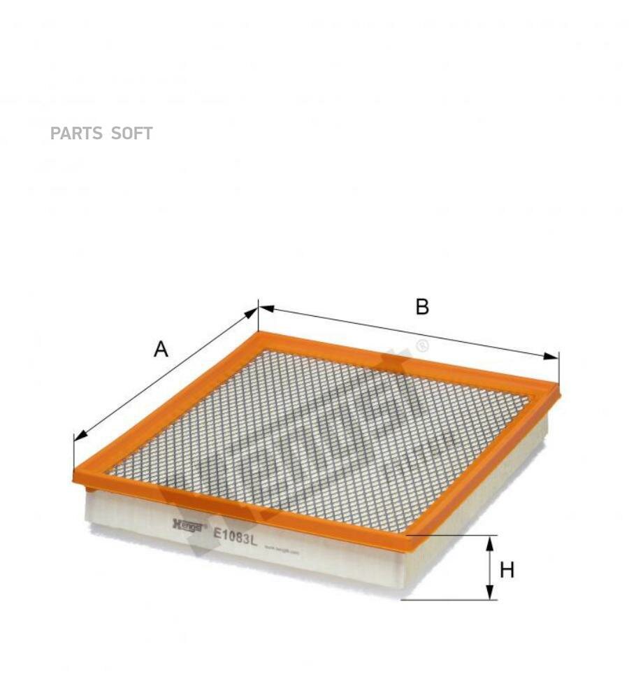 HENGST FILTER E1083L Фильтр воздушныйOPEL INSIGNIA 1,6-2,8 2008=>