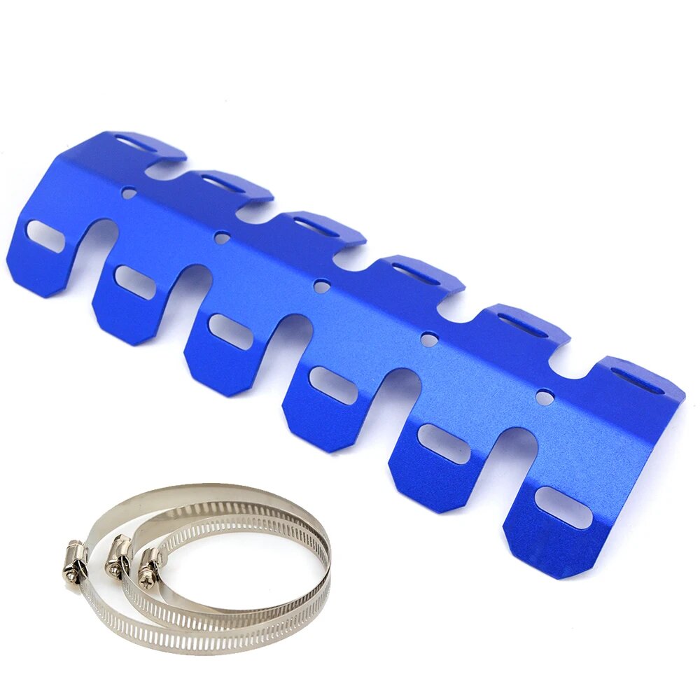 Для Honda XR250 XR200 XR600 XR650R XR 200 250 600 650 мотоциклетная универсальная выхлопная труба теплозащитный экран глушитель защитная крышка Синий, Short Blue