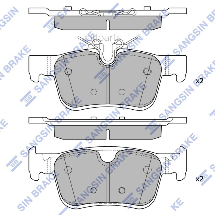 SANGSIN BRAKE SP1938 Колодки тормозные диск. Hi-Q VOLVO S60 19 R