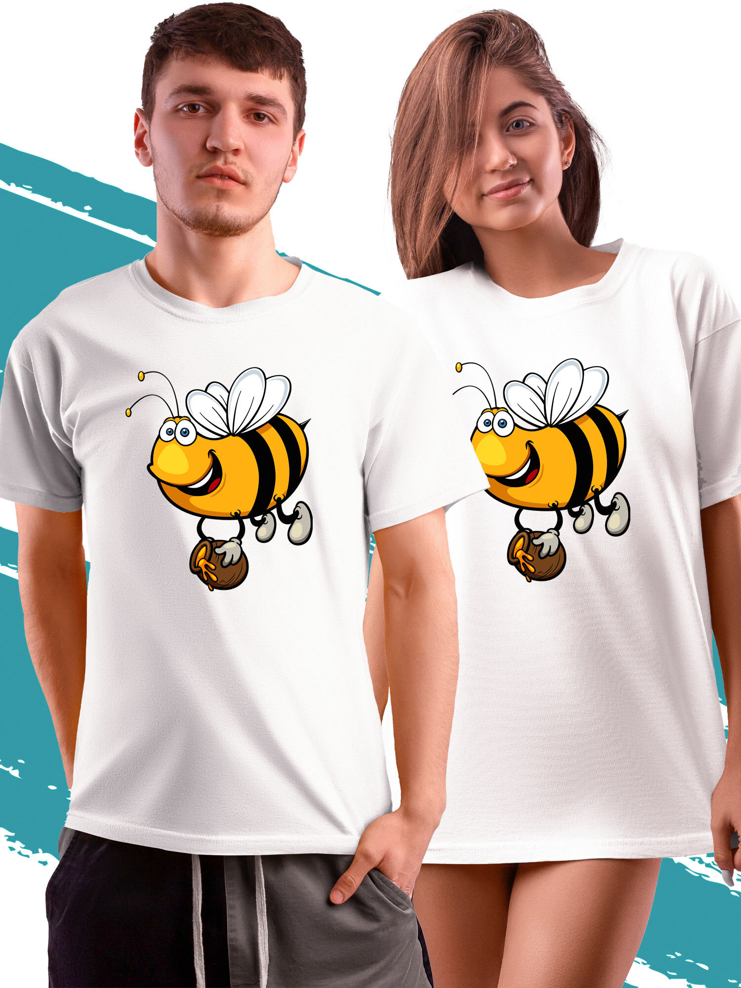 Футболка пчела с медом