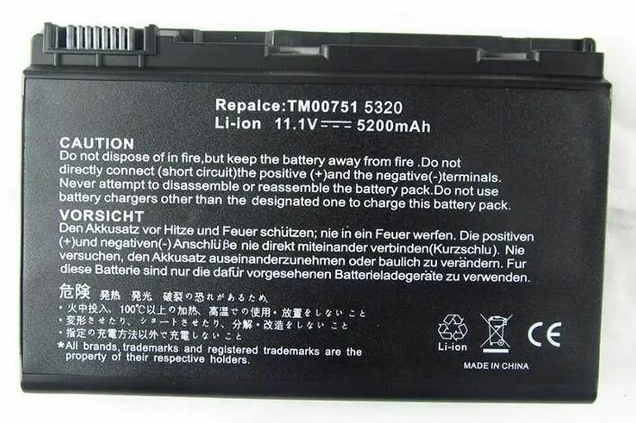 Аккумулятор для ноутбука Acer CONIS71, GRAPE32, GRAPE34, TM00741, TM00751, 11.1V, 5200mAh, код 002901