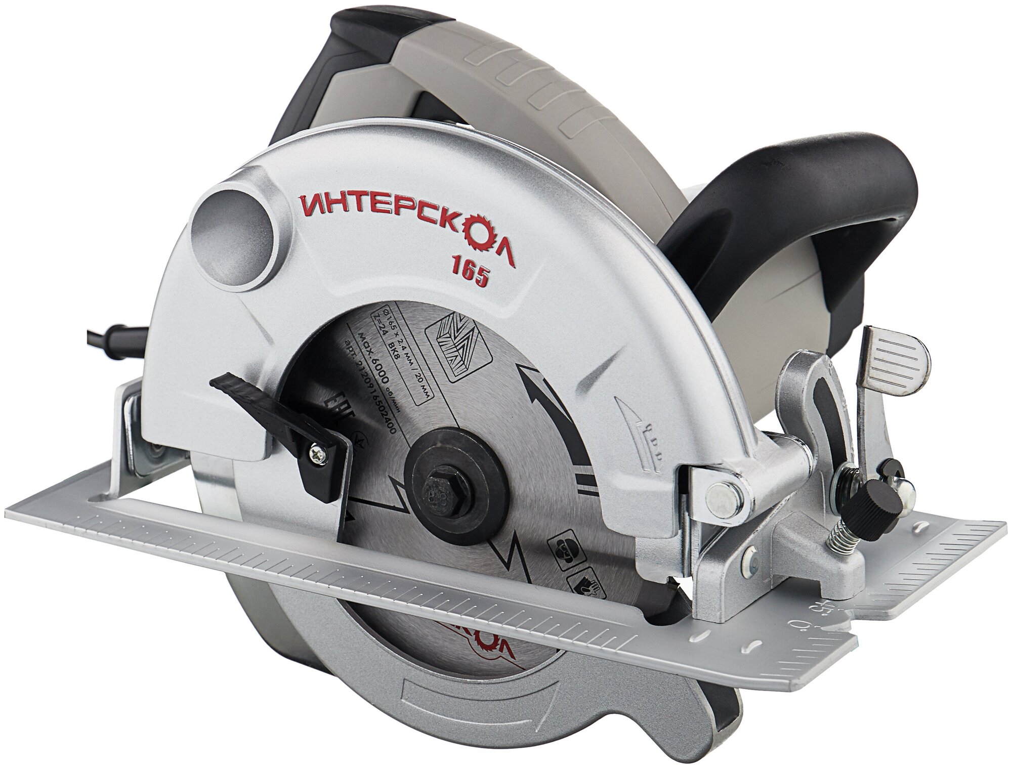 Дисковая пила Интерскол ДП-165/1200 (96.1.0.00), 1200 Вт, серый