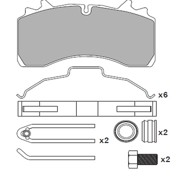 WUHLERMANN 31010026 колодки тормозные wva29162 c р / к , перед / зад дисковый тормоз wabco pan 22-1\ daf / s