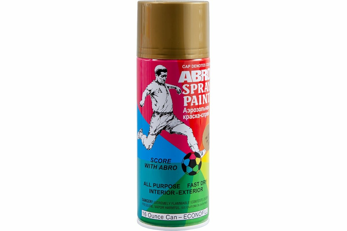 ABRO Краска-спрей  MASTERS  №18К золото  400 мл SP-030