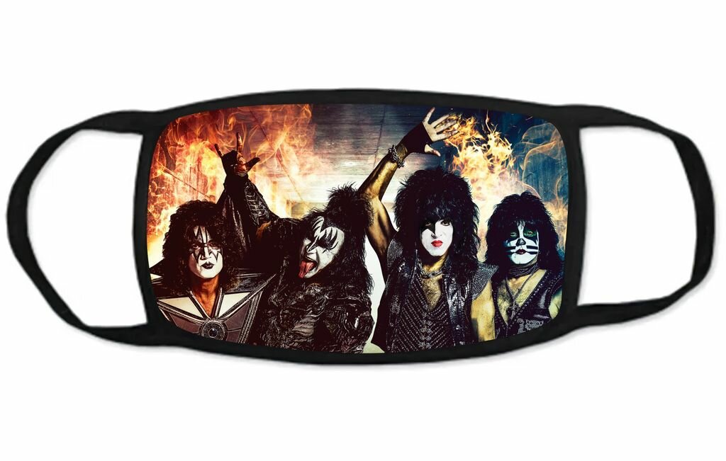 Маска защитная тканевая на лицо Kiss, Кисс №1, Детская - 18 на 10 см