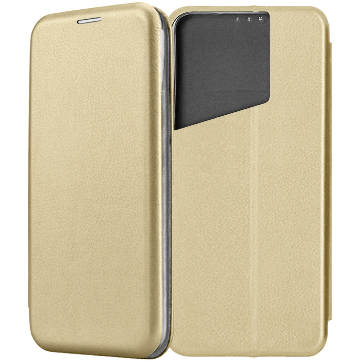 Чехол-книжка для TECNO Pova Neo 3 золотистый / подставка, отделение для карт