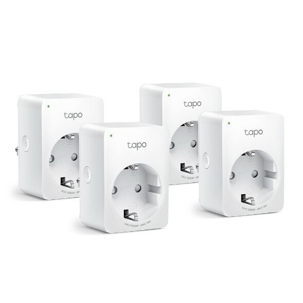 TP-Link Сетевое оборудование Tapo P110 4-pack Умная мини Wi-Fi розетка с мониторингом энергопотребления, 4 шт.