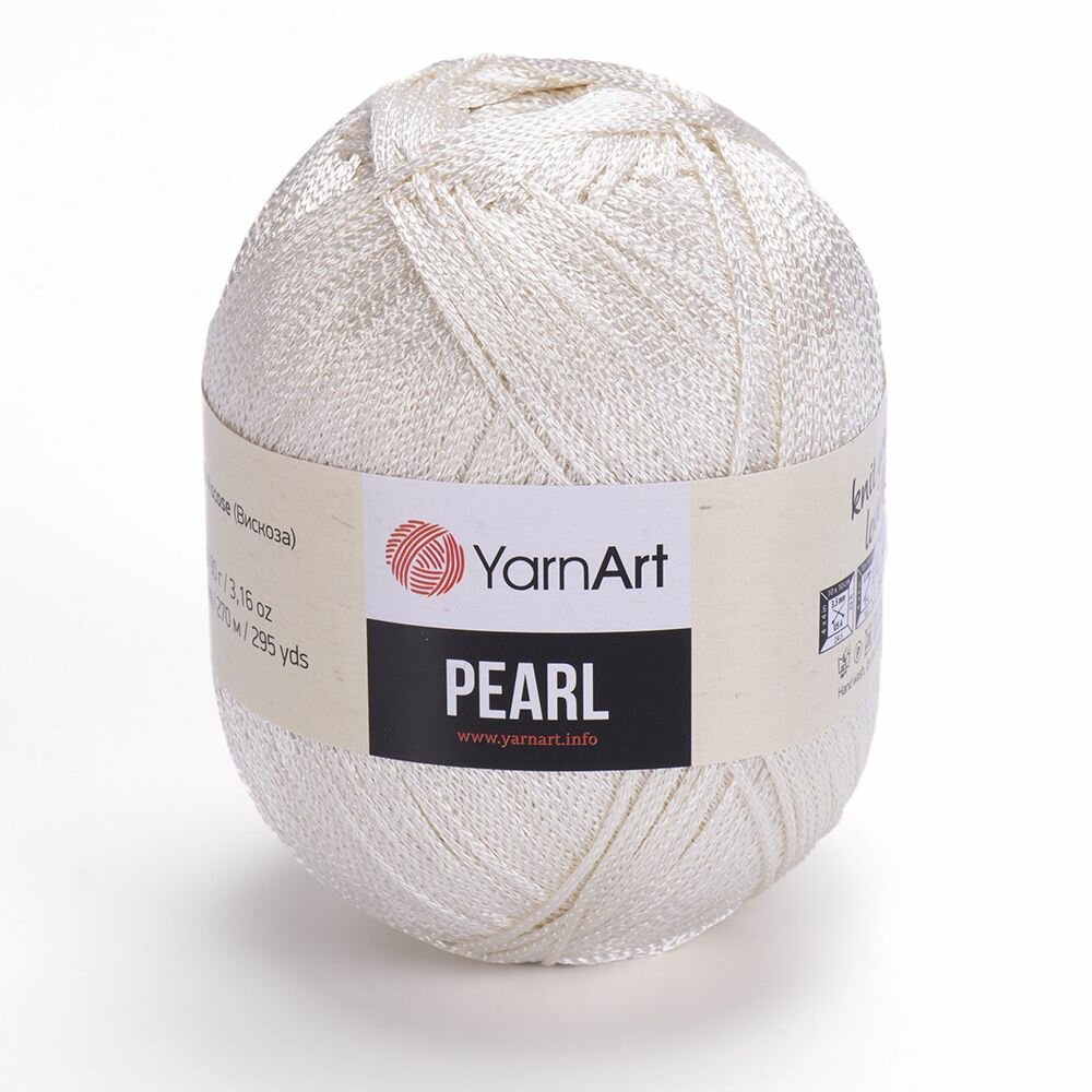 Пряжа Перл (Pearl Yarnart) упаковка 6 мотков 90 г. 270 м. 100% вискоза цвет 246 молочный