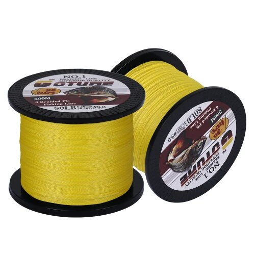 Goture Плетенка 1000м, Желтая, 0.10mm-12LB