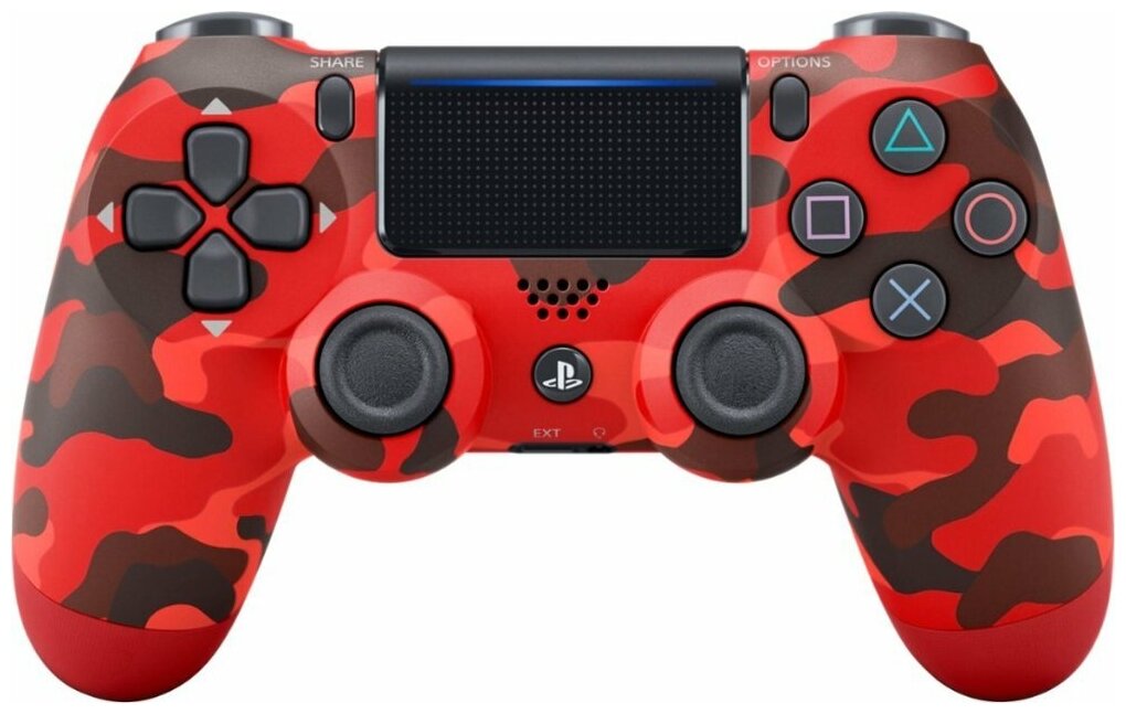 Уценка Геймпад Sony DualShock 4 v2 CUH-ZCT2E, красный камуфляж, 1 шт.