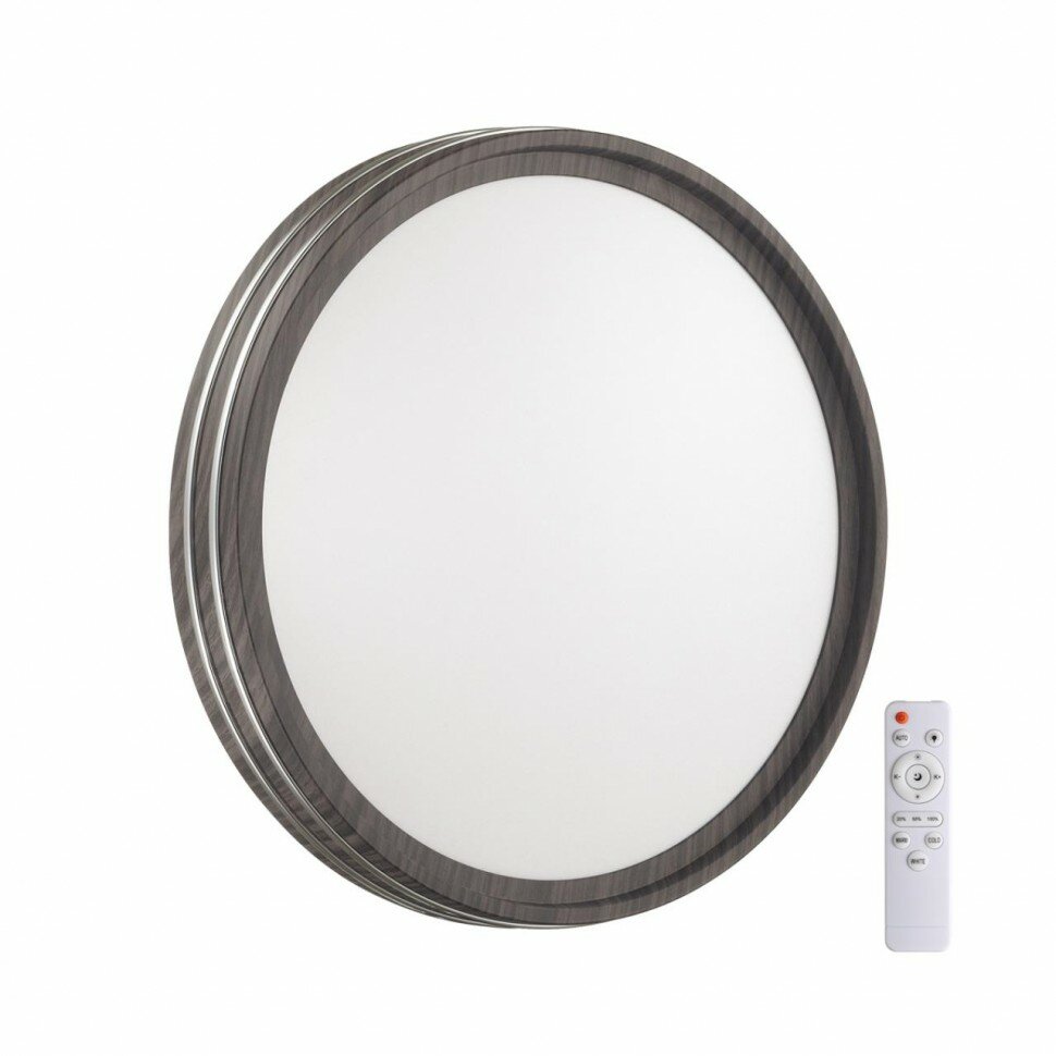 Сонекс 7604/EL PALE SN 124 Светильник пластик/белый/венге/хром LED 72Вт 3000-6300K D500 IP43 пульт ДУ TROSTO