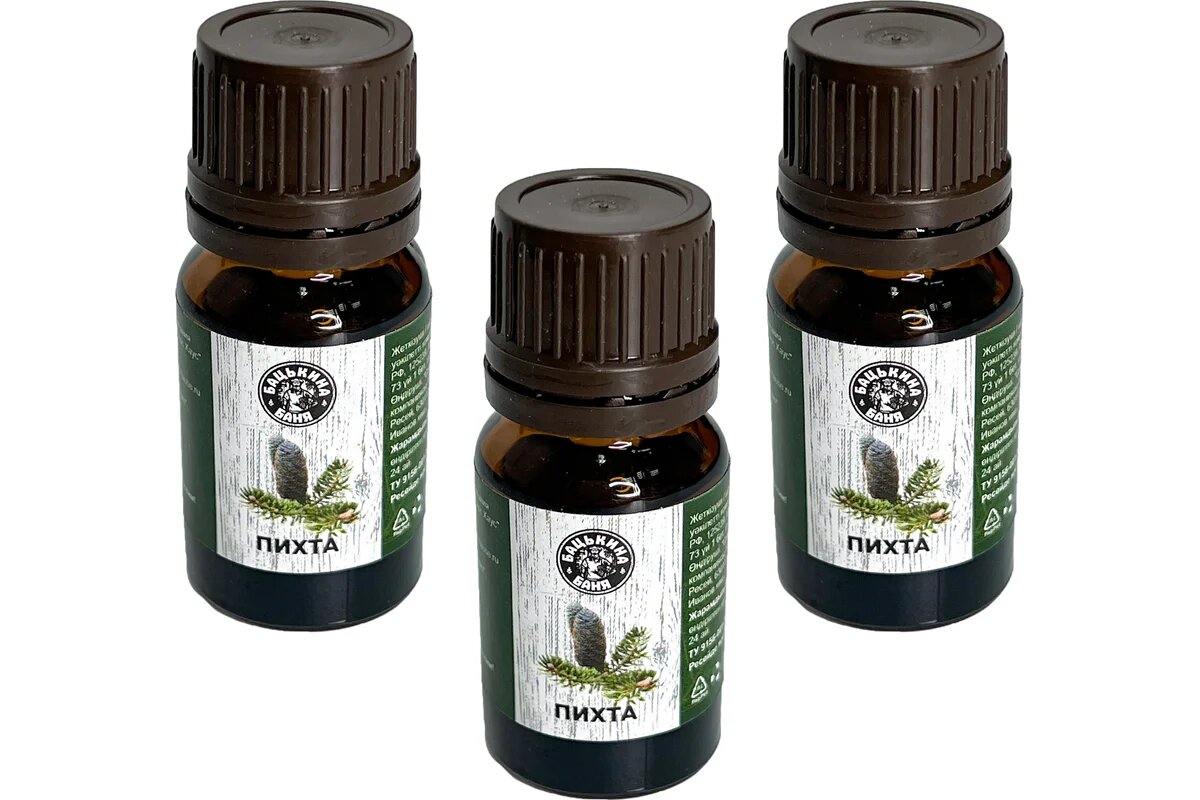Бацькина баня Эфирное масло Пихта 3 шт натуральные аромамасла для бани 16009-3-набор