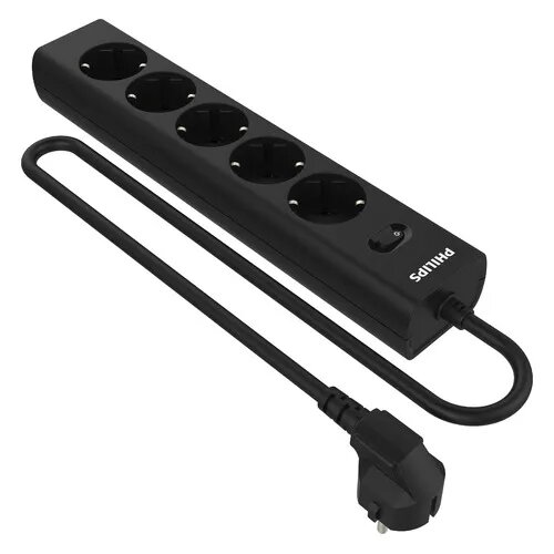 Сетевой фильтр Philips CHP2155BA/51, 2м, черный