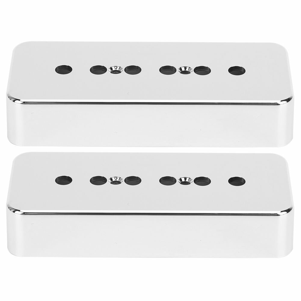 2 шт. крышка звукоснимателя, высокое качество, серебристое хромирование, аксессуары для музыкальных инструментов из АБС-пластика