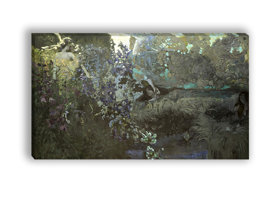 "Утро", Врубель М. А, картина для интерьера (репродукция) (90х53 см / на подрамнике)